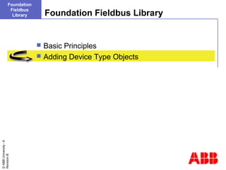 Foundation fieldbus library | PPT | Operating Systems | Computer Software and Applications