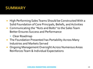 Constructing a Foundation for Sales Organizational Success | PPT