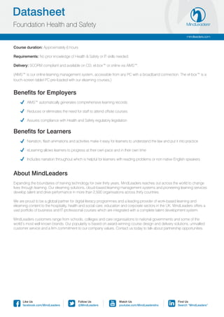 Foundation Health & Safety | PDF