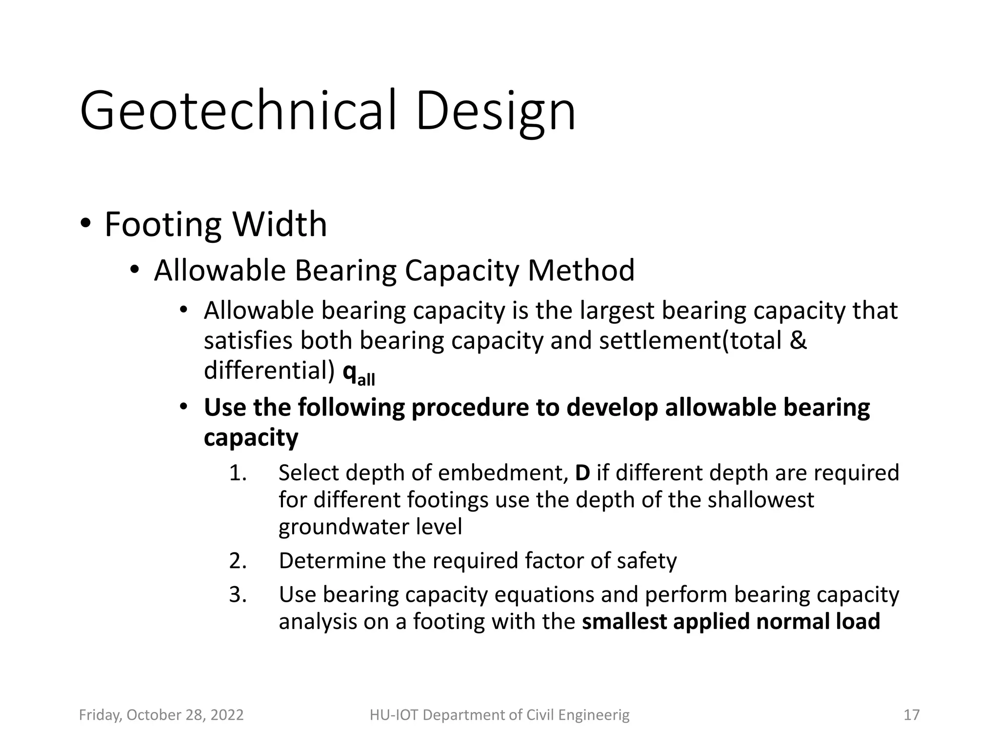 Foundation_HU_Lec_5 Design of Shallow Foundations Lec#1.pptx