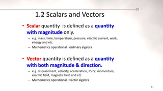 Chapter 1: Physical Quantities Unit, And Vectors | PPTX