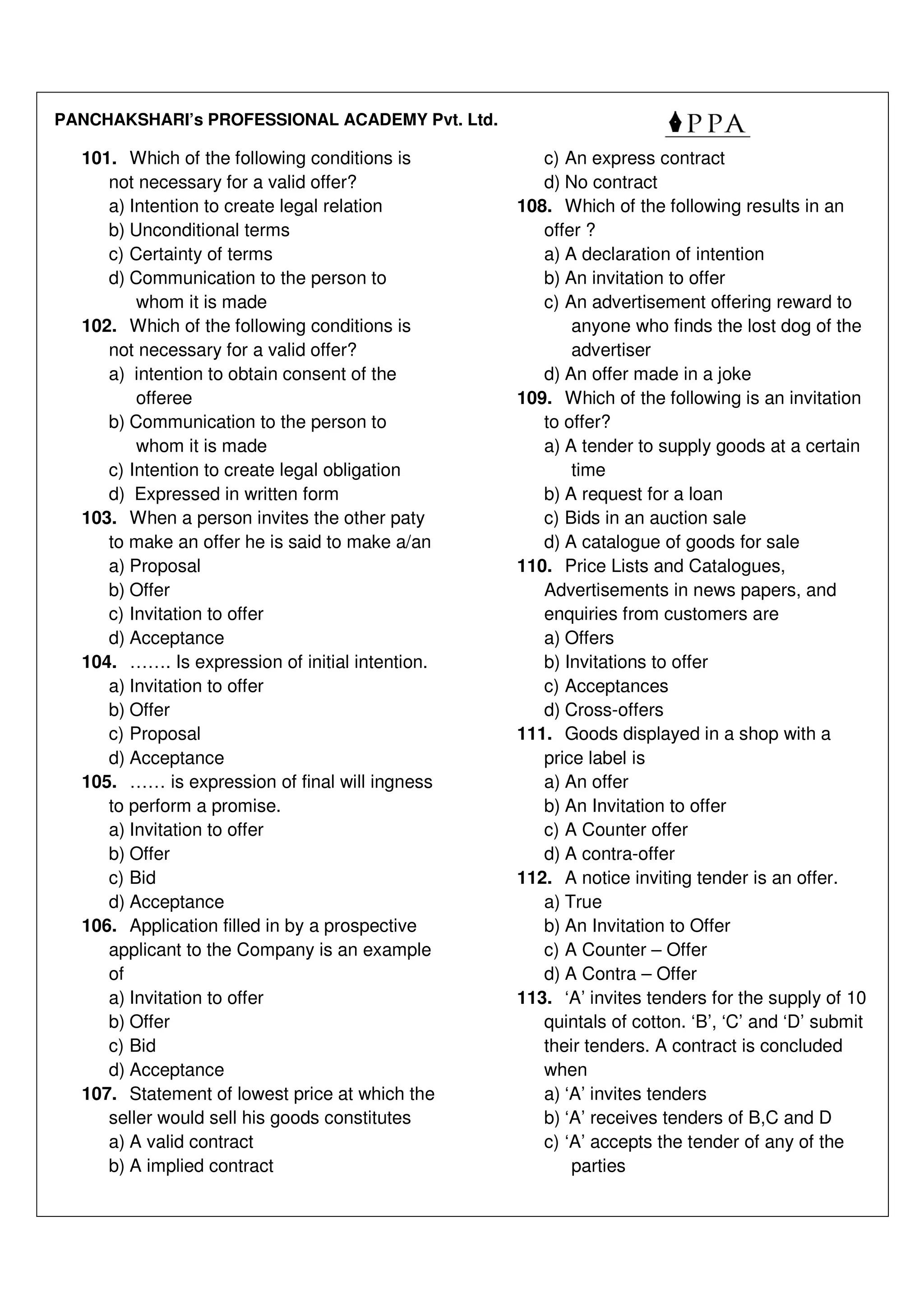 Foundation level law_extra_multiple_choice_questions_practice_sheet | PDF