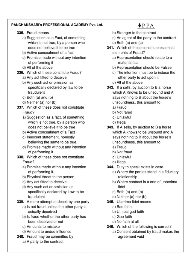 Foundation level law_extra_multiple_choice_questions_practice_sheet | PDF