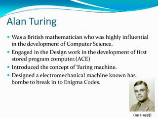 Foundation of computing history final | PPT