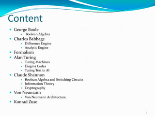 Foundation of computing history final | PPT