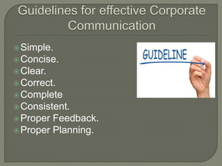 Foundation of corporate communication | PPTX