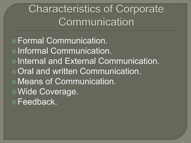 Foundation of corporate communication | PPT