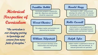 Ed 713: Foundation of curriculum planning | PPT