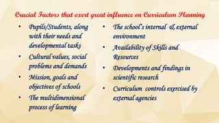 Ed 713: Foundation of curriculum planning | PDF