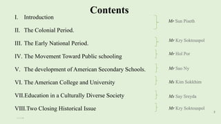 Foundation of education chapter5: Historical Development of American ...