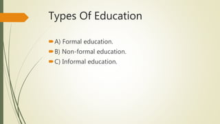 Concept of education & Meaning | PPTX