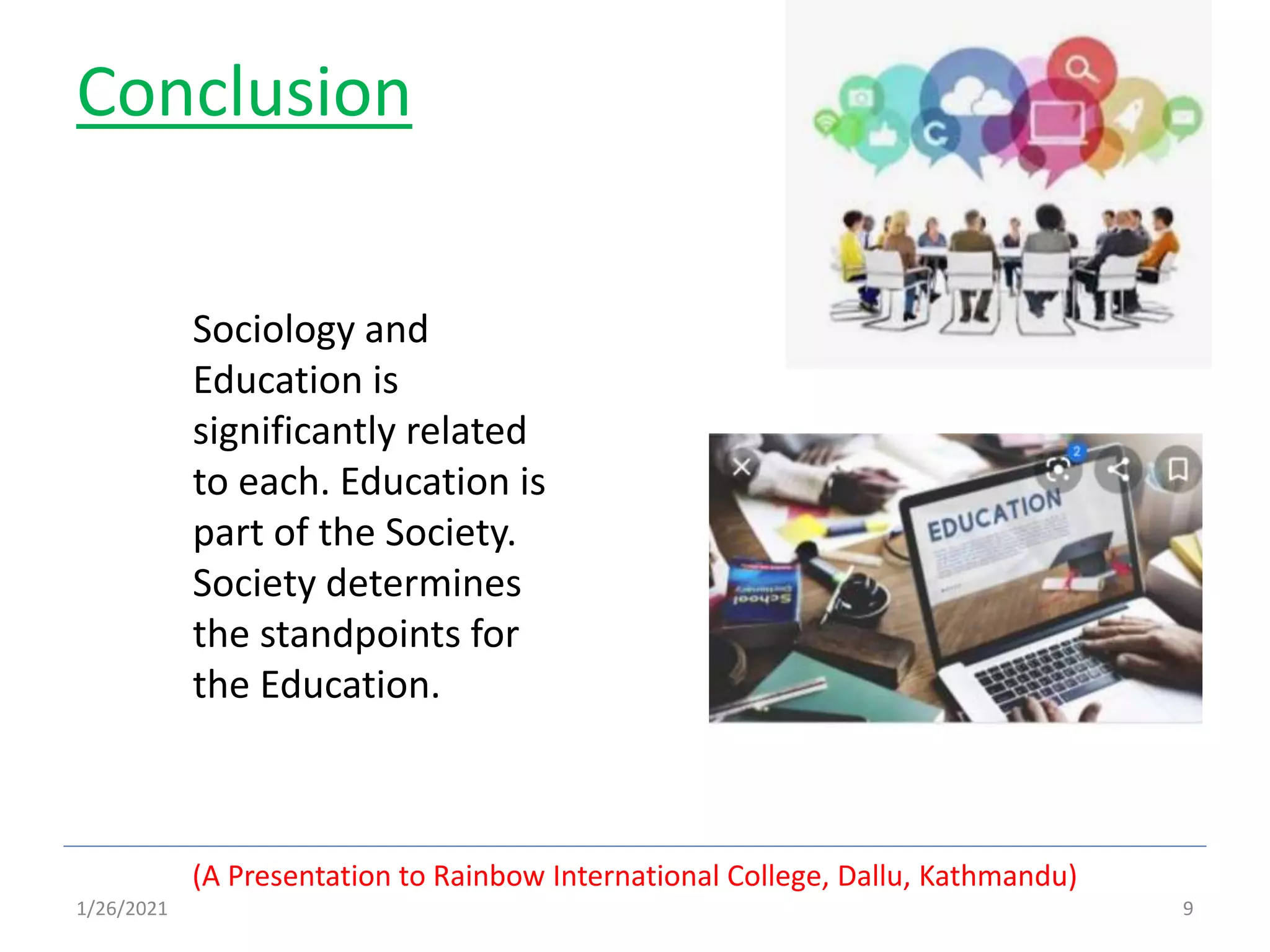 Relationship between Sociology and Education | PPTX