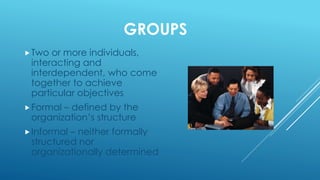 Foundation of group behaviour | PPTX