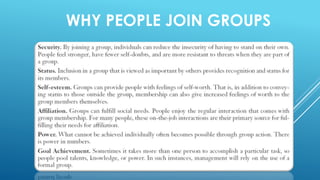 Foundation of group behaviour | PPTX