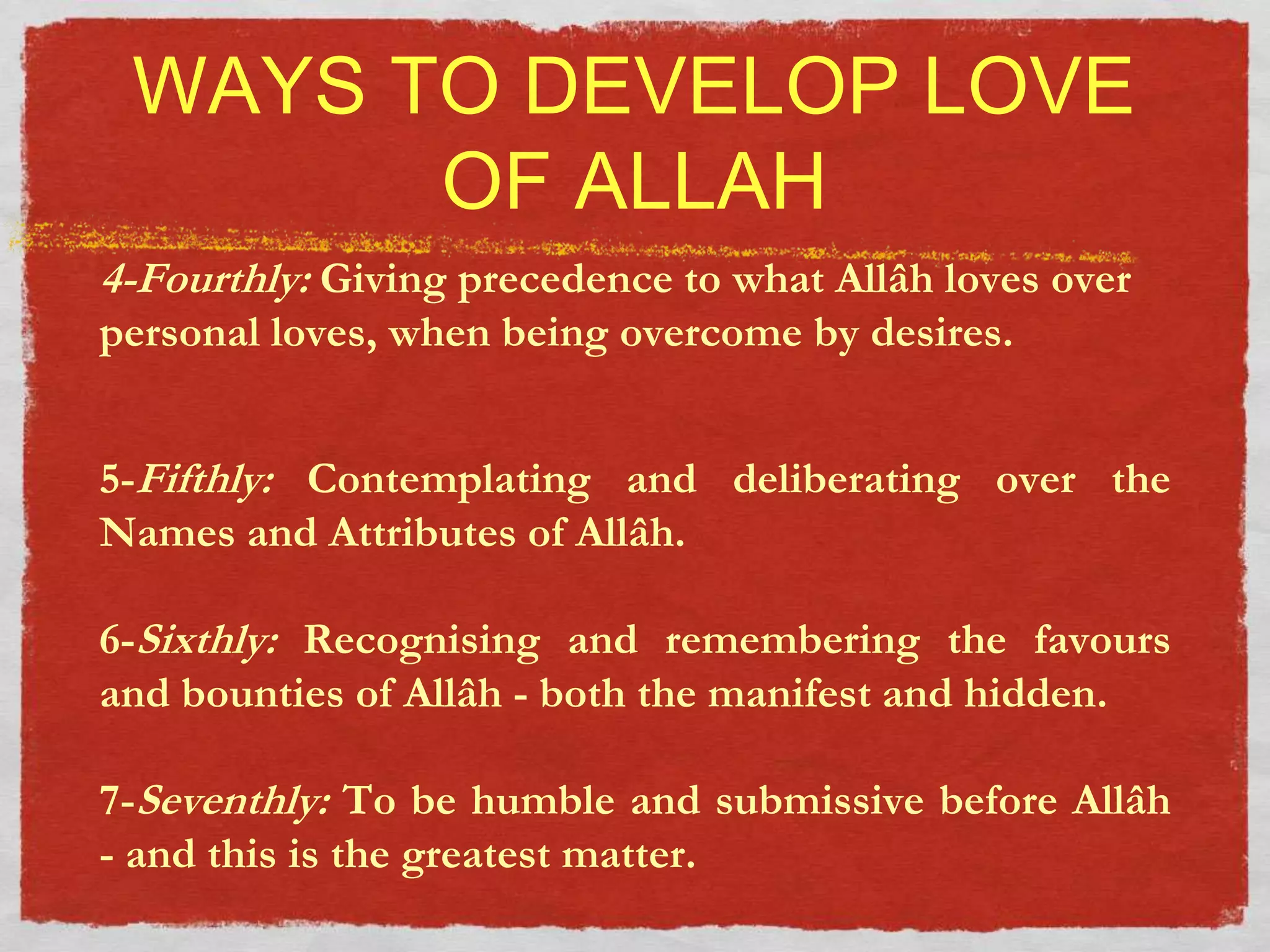 Foundation of iman love of allah | PPTX