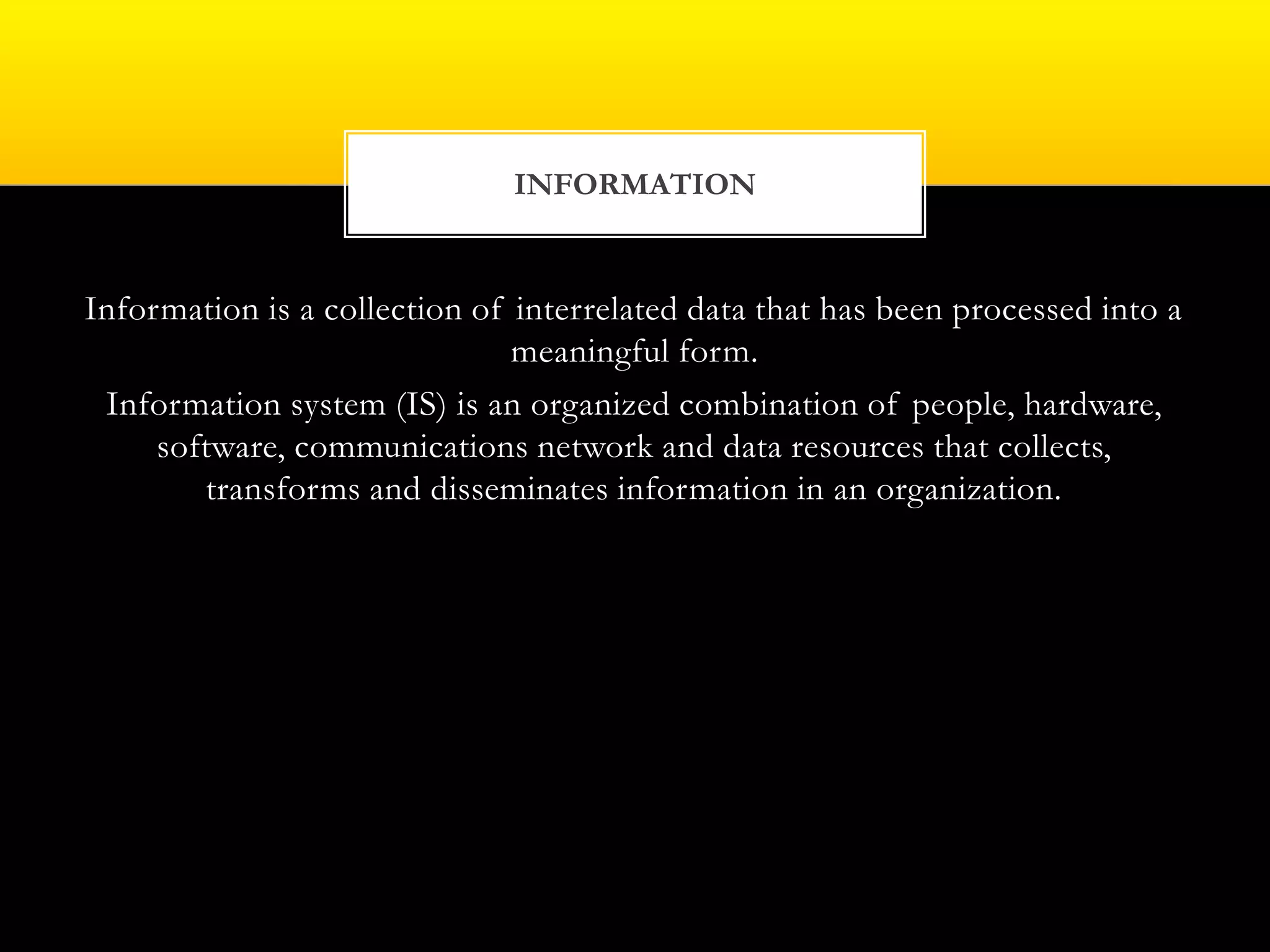 Foundation of information system | PPTX