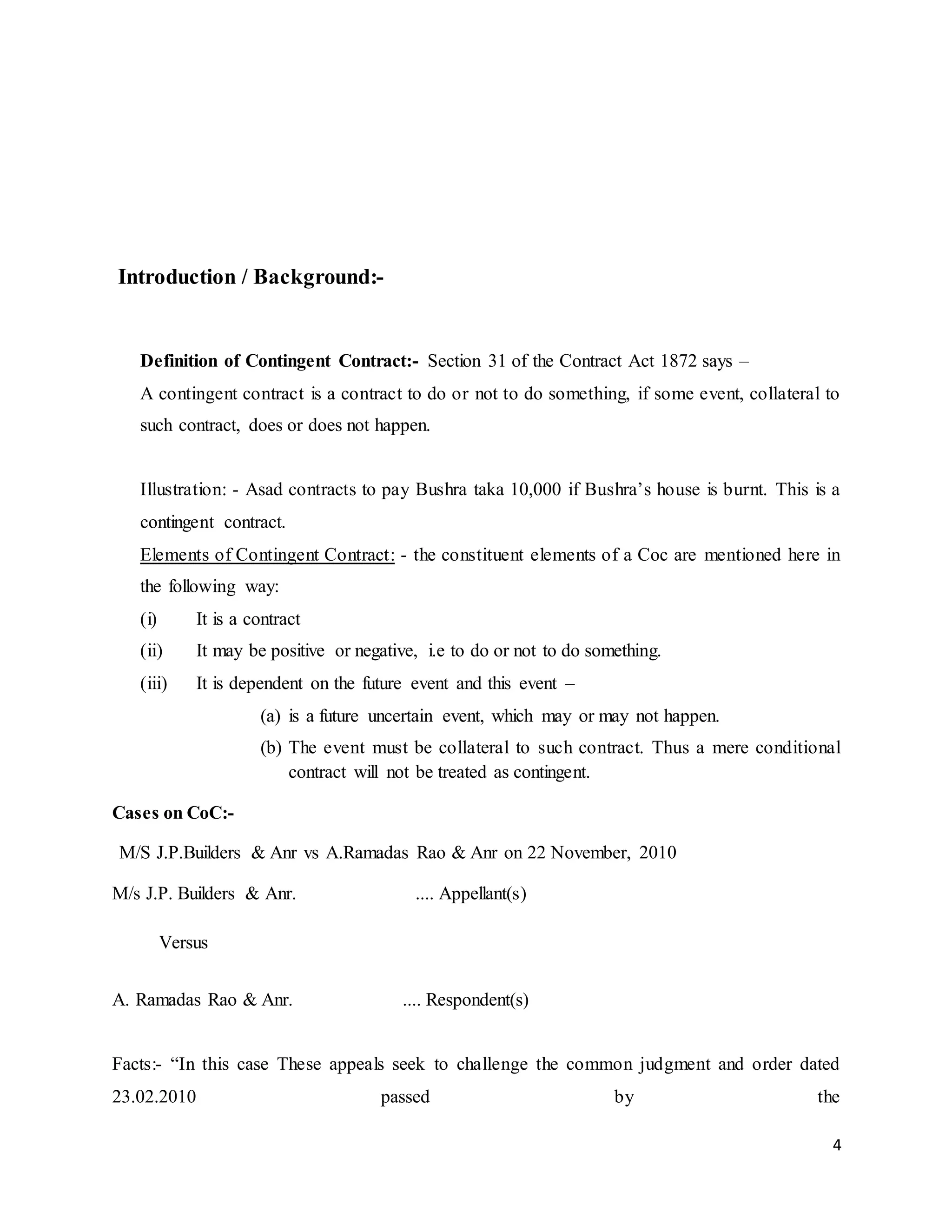 Foundation of insurance law is a contingent contract | DOCX | Life ...