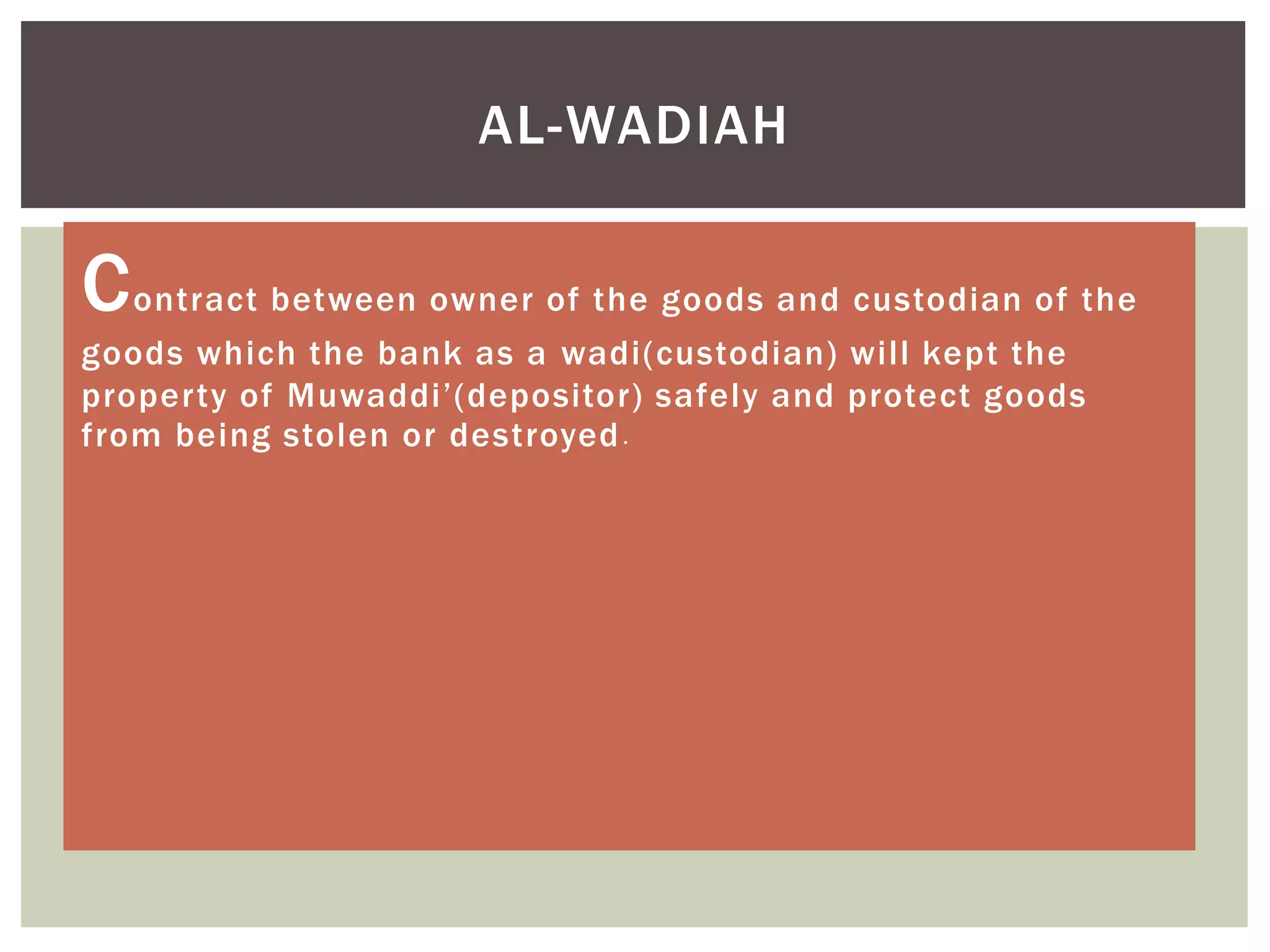Al-Wadiah | PPTX