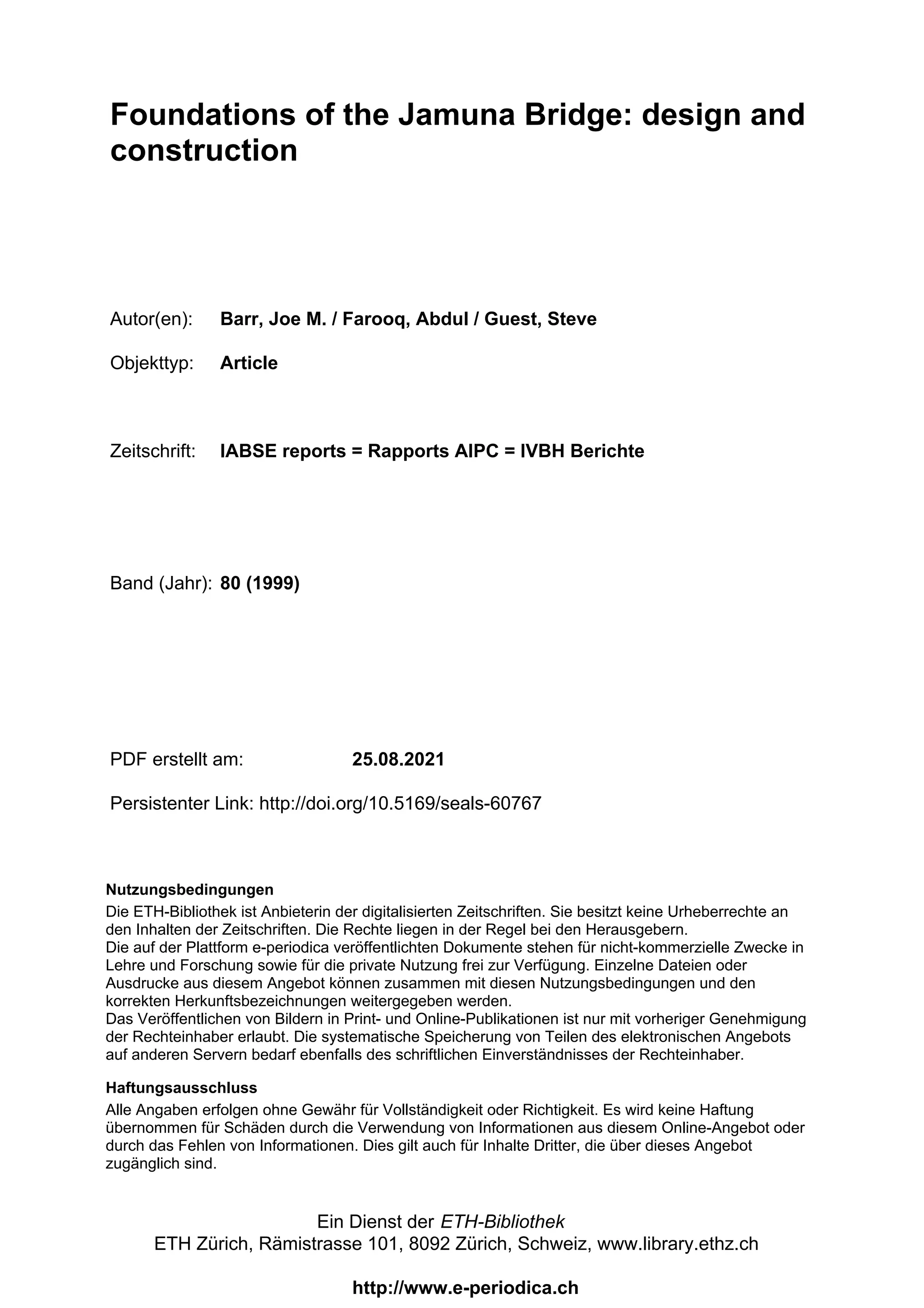 Foundation of Jamuna Bridge , method construction | PDF