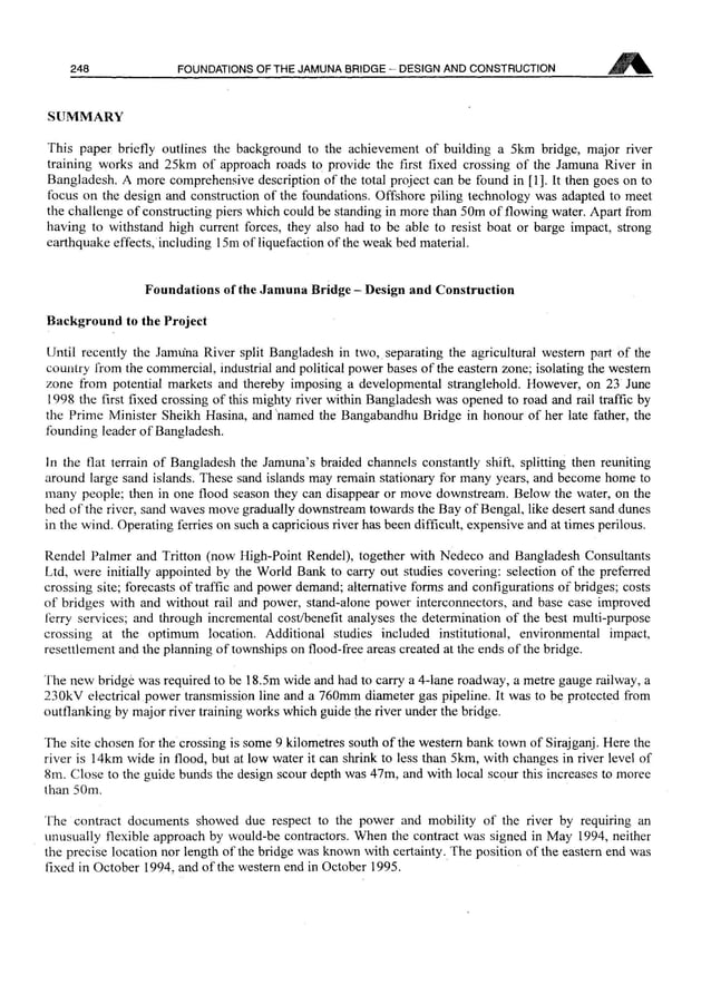 Foundation of Jamuna Bridge , method construction | PDF