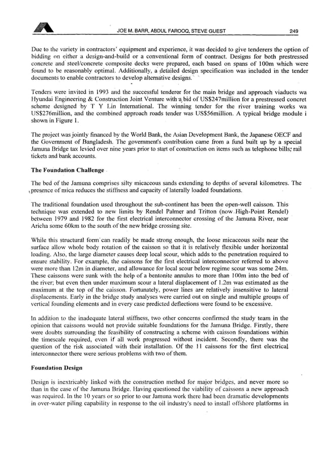 Foundation of Jamuna Bridge , method construction | PDF