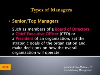 Foundation of management Chapter 1 | PPTX