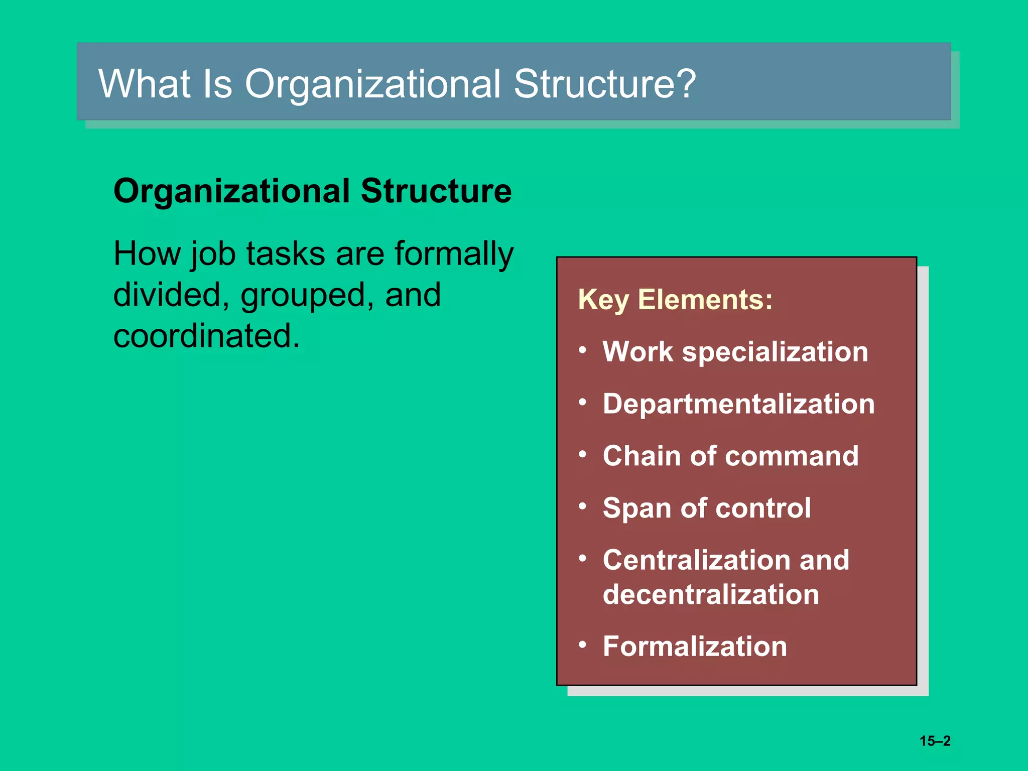 Foundation of organization structure | PPT