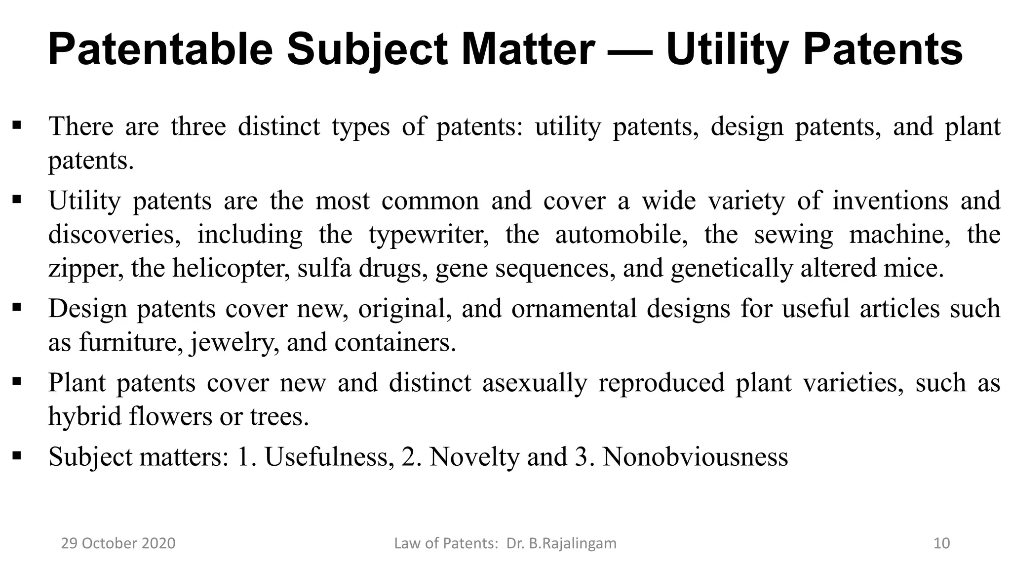 Foundation of patent law | PPTX