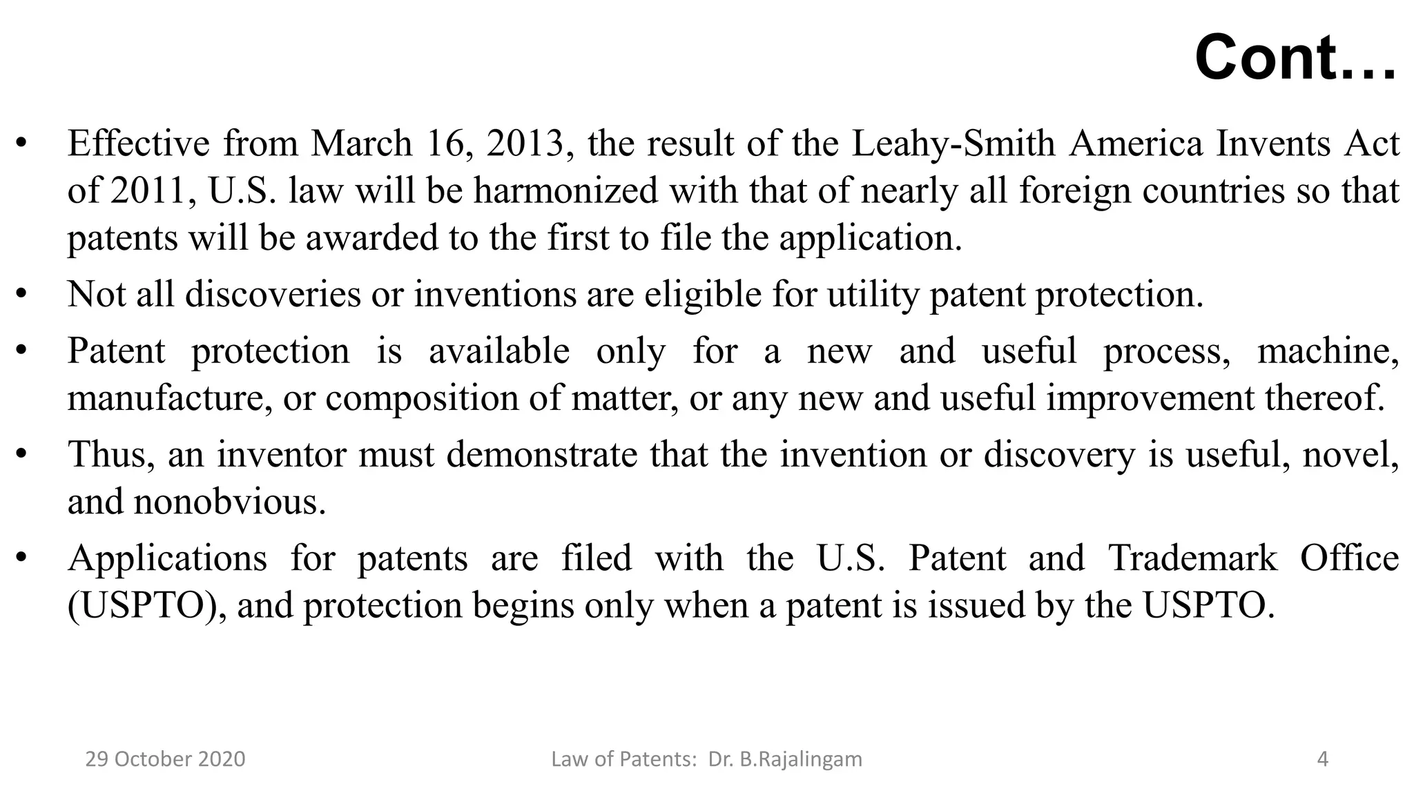 Foundation of patent law | PPTX