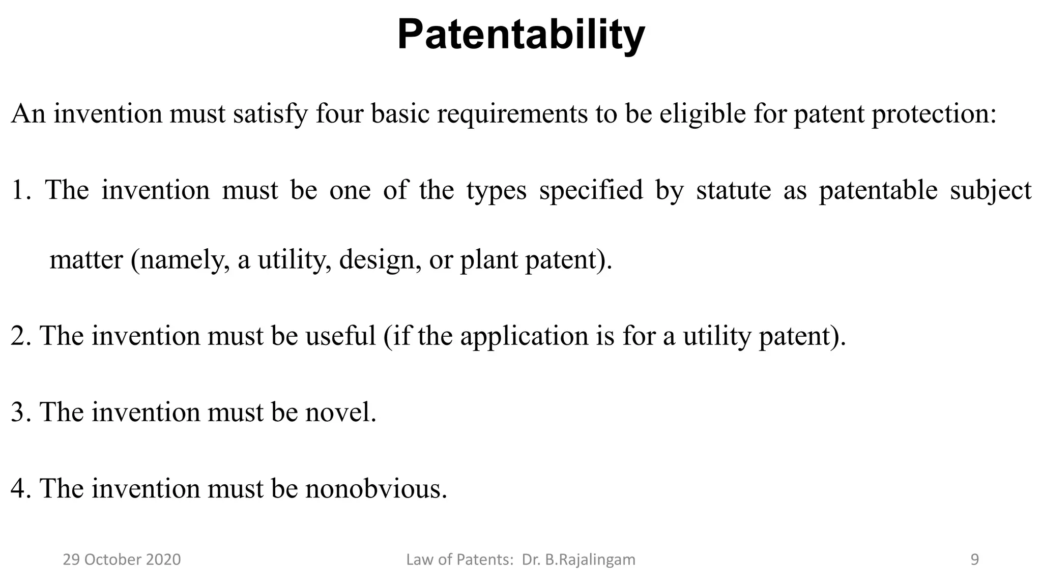 Foundation of patent law | PPTX