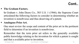 Foundation of patent law | PPTX