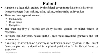 Foundation of patent law | PPTX