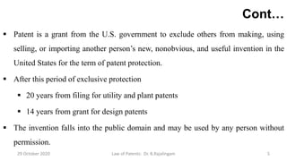 Foundation of patent law | PPTX