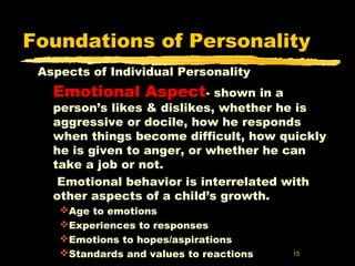 Foundation of personality | PPT