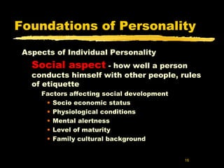 Foundation of personality | PPT