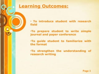 Foundation of Research Writing | PPT