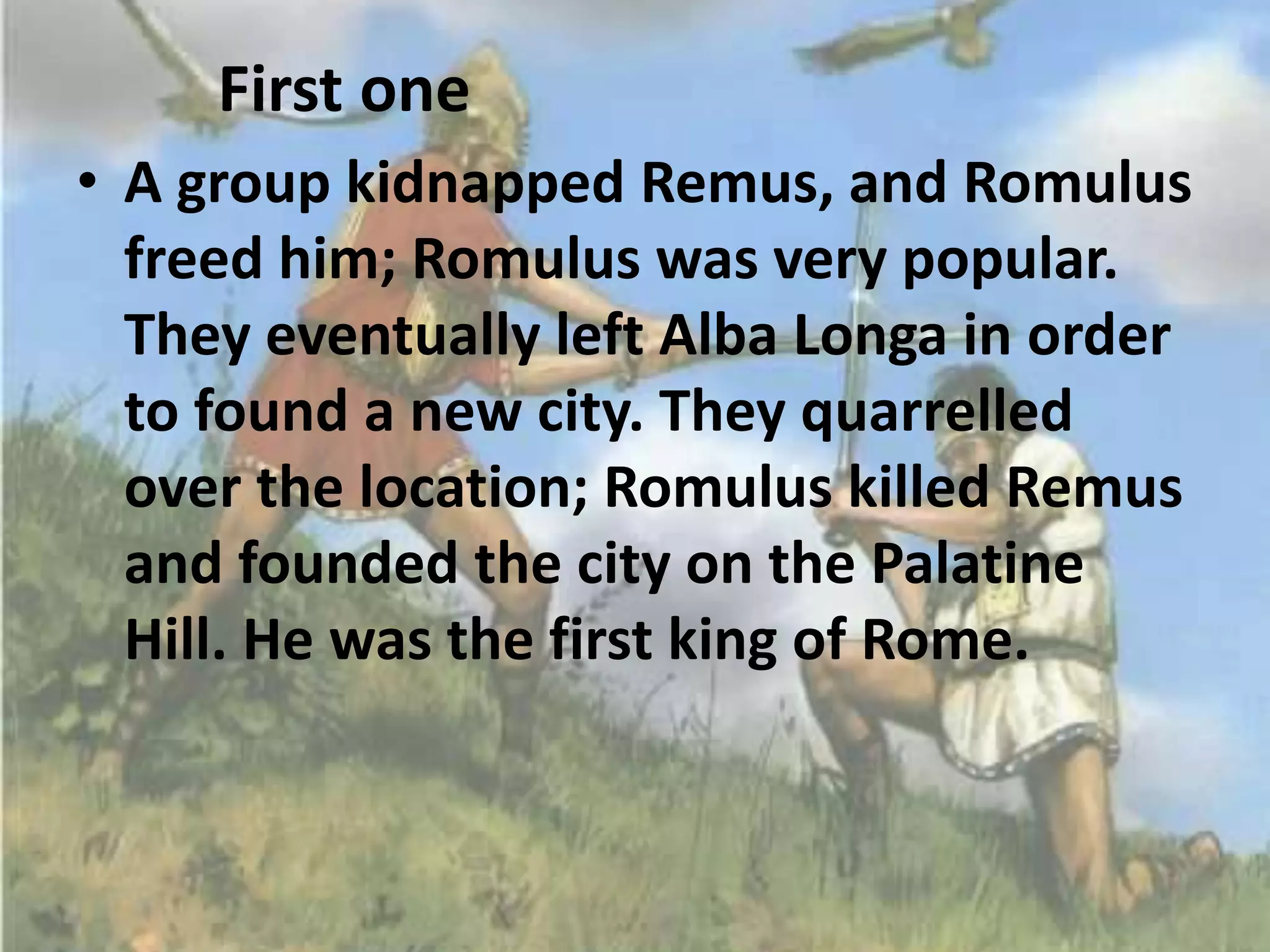 Foundation of rome - Italian legend | PPTX