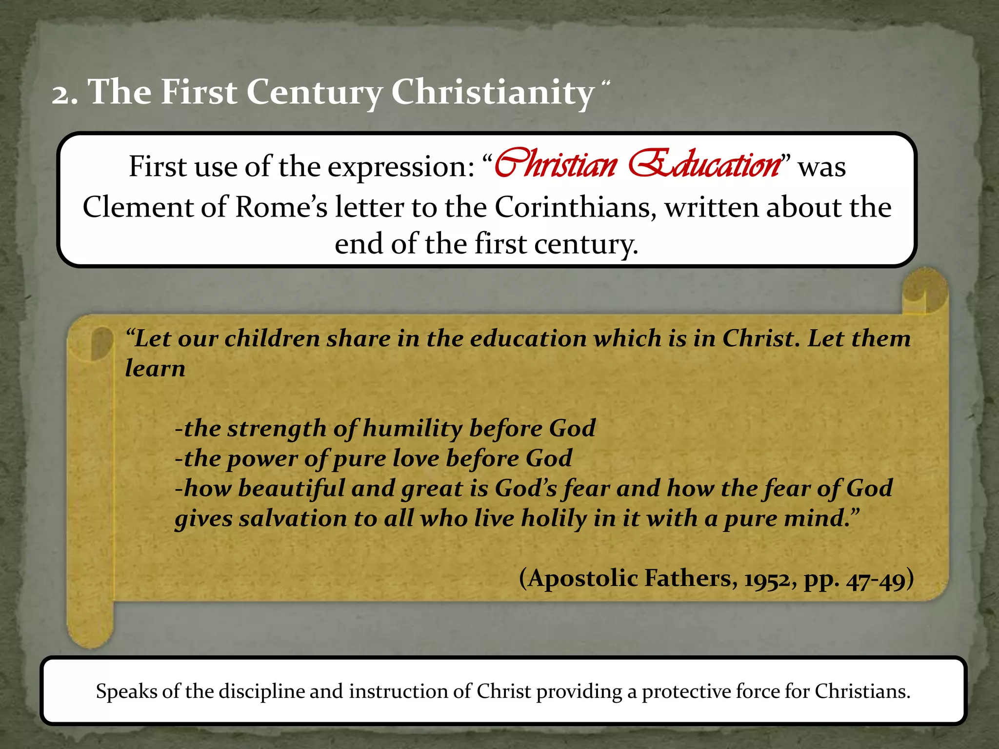 Foundation of Christian Education | PPTX