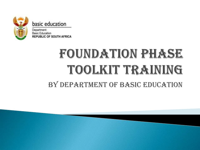 Foundation phase toolkit training | PPTX