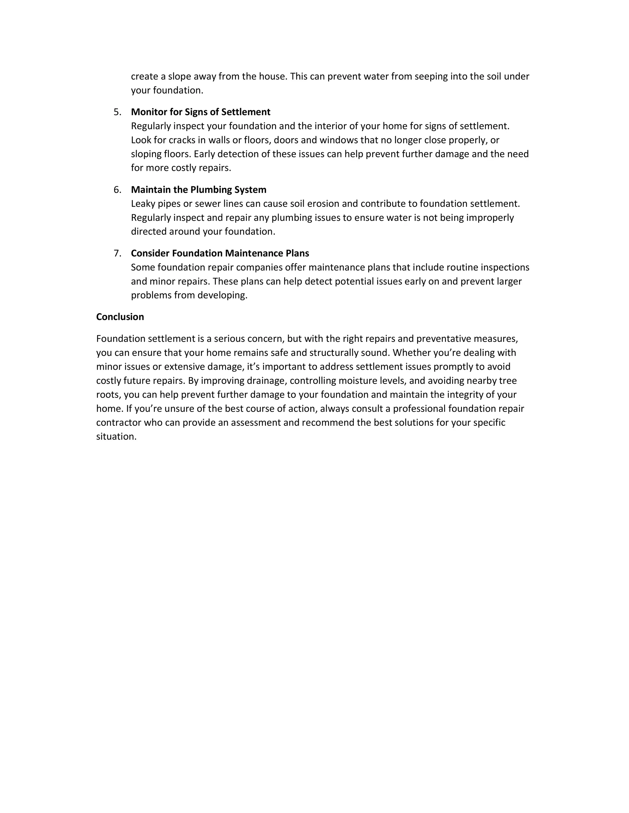 Foundation Settlement Repair How to Prevent Further Damage | PDF