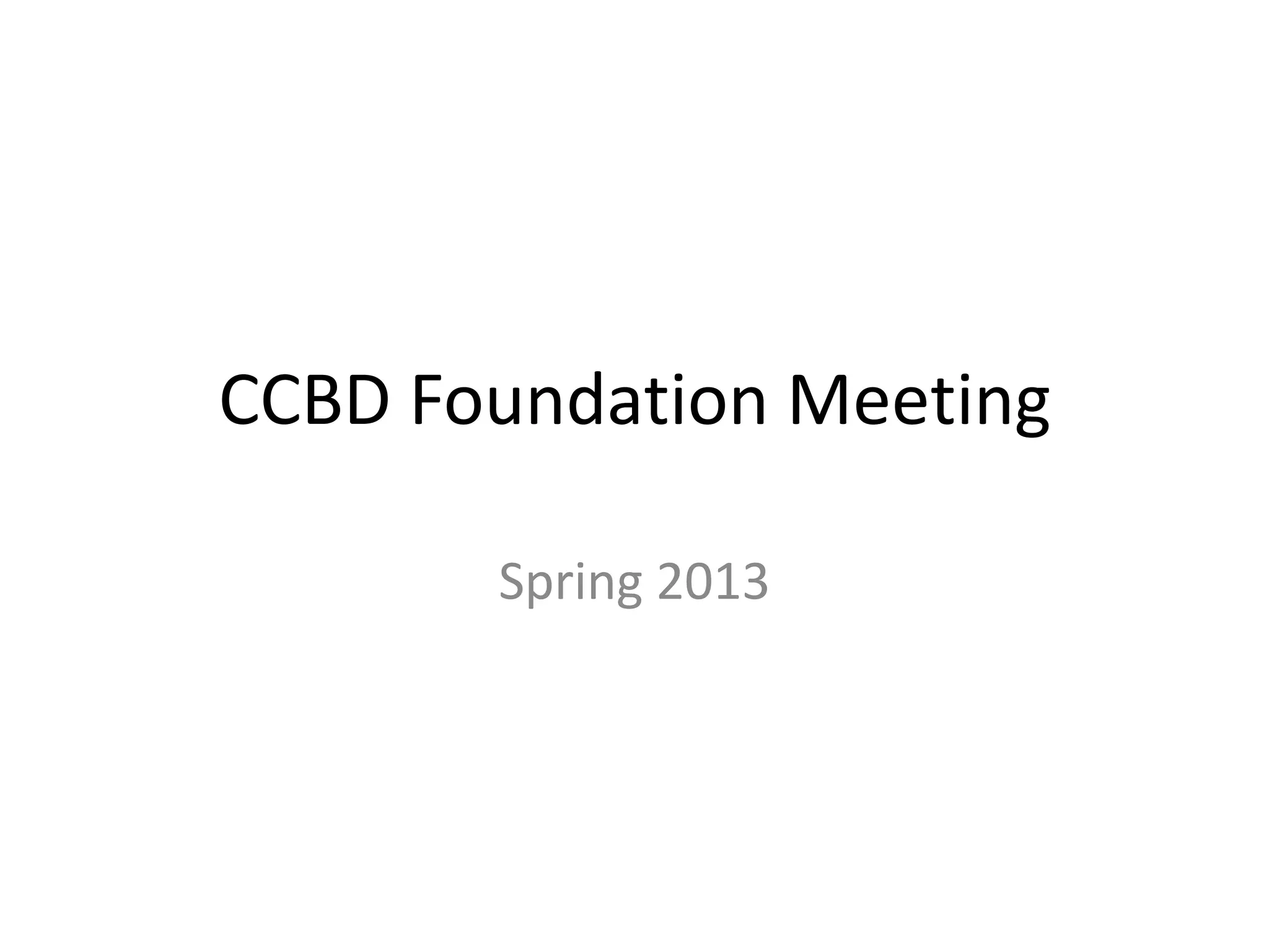 Foundation report | PPTX