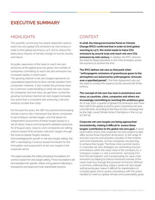 Foundations for Net Zero Target Setting Using a Science Based Approach | PDF