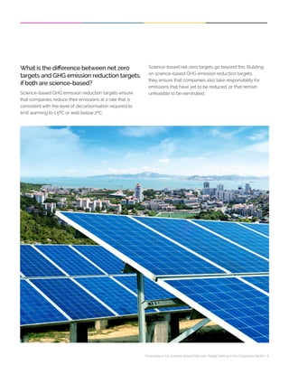 Foundations for Net Zero Target Setting Using a Science Based Approach | PDF