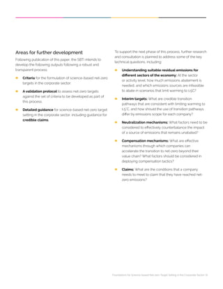 Foundations for Net Zero Target Setting Using a Science Based Approach | PDF