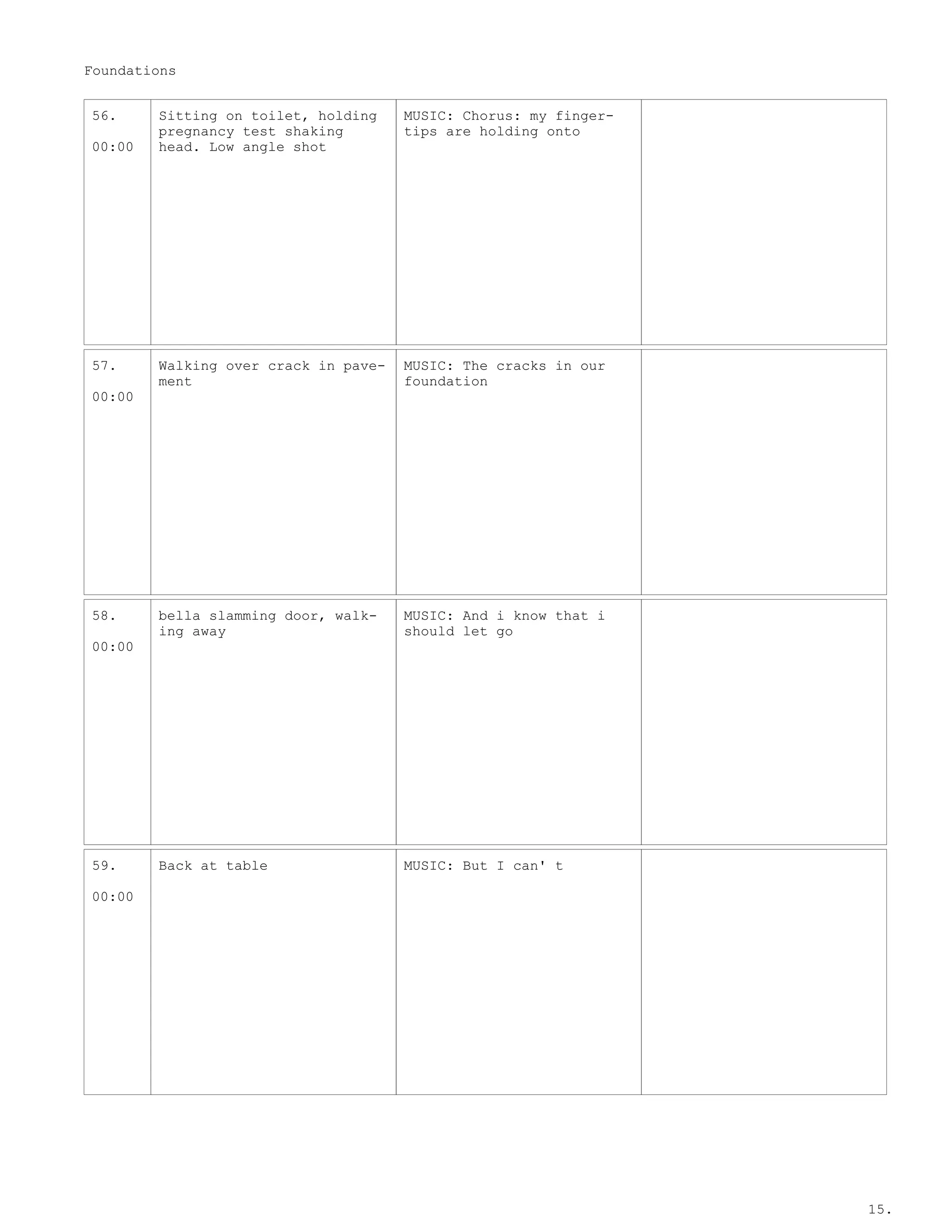 Foundations 2 MV script draft 2 Lola Morris | PDF