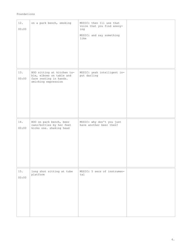 Foundations 2 MV script draft 2 Lola Morris | PDF