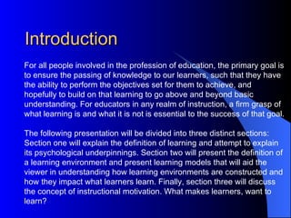 Foundations And Framework Of Instructional Technology | PPT