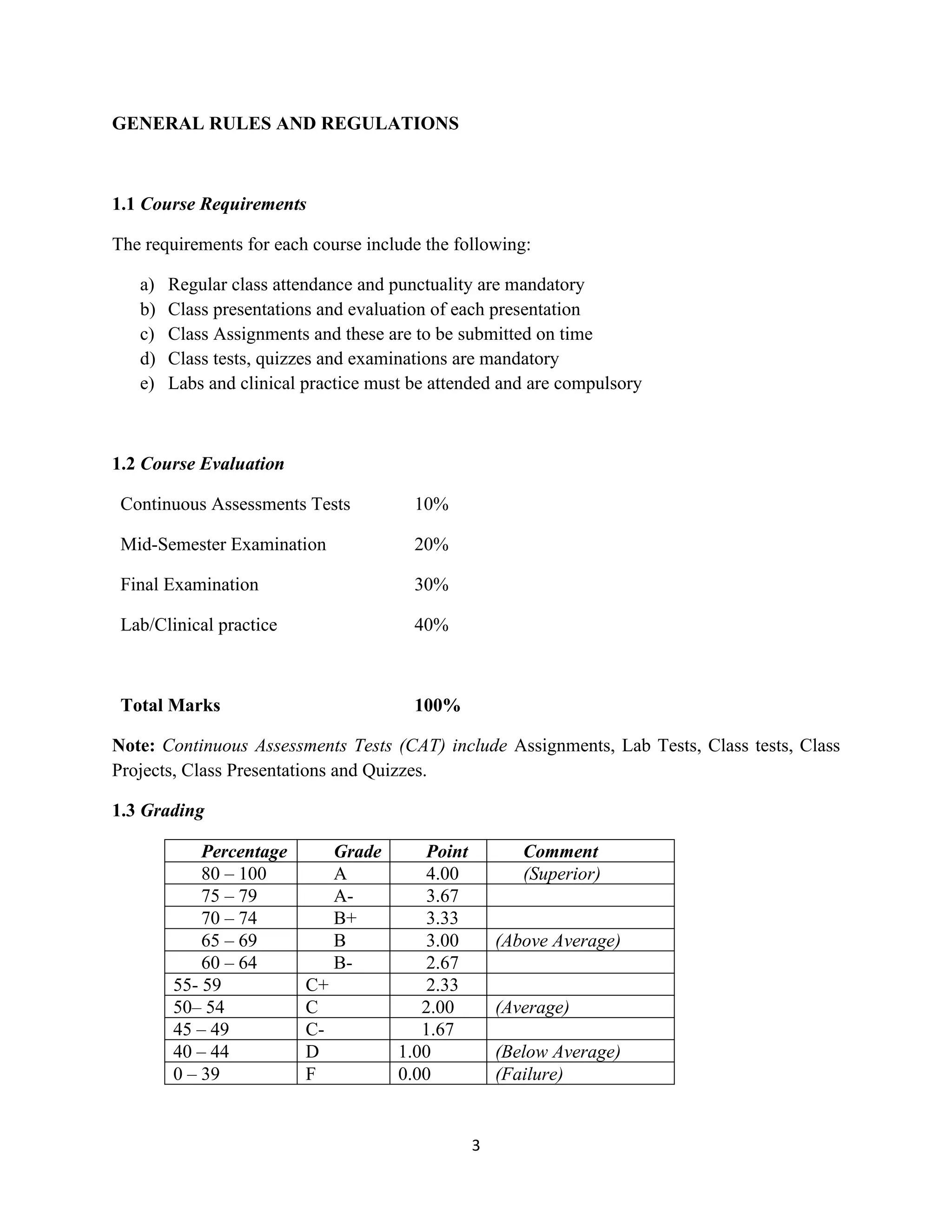 Foundations and health assessment course outlines | PDF