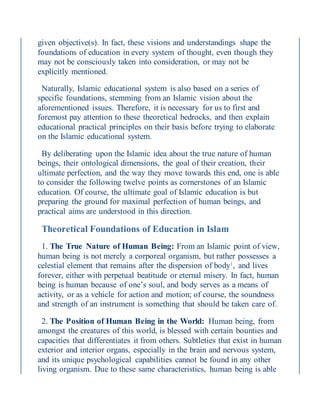 Foundations and principles of education in islam | DOCX