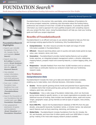 Review the Features and Benefits of FoundationSearch by Metasoft ...